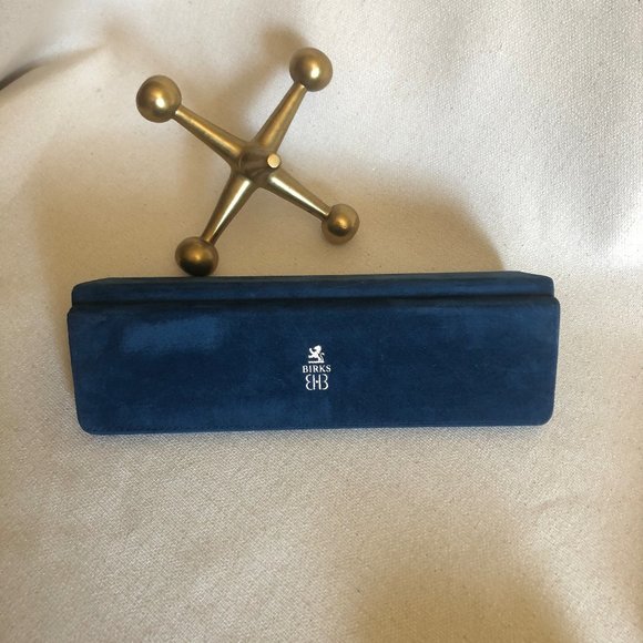Birks | Accessories | Birks Vintage Blue Suede Velvet Case Box | Poshmark